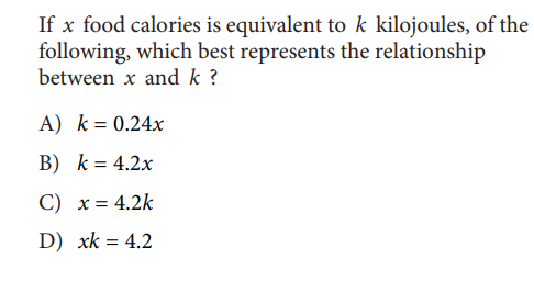 ข้อสอบ SAT Math เรื่อง Problem Solving and Data Analysis