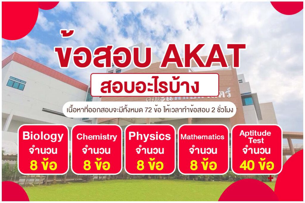 AKAT คืออะไร สรุปทุกเรื่องที่ควรรู้ ข้อสอบเข้าแพทย์ มศว